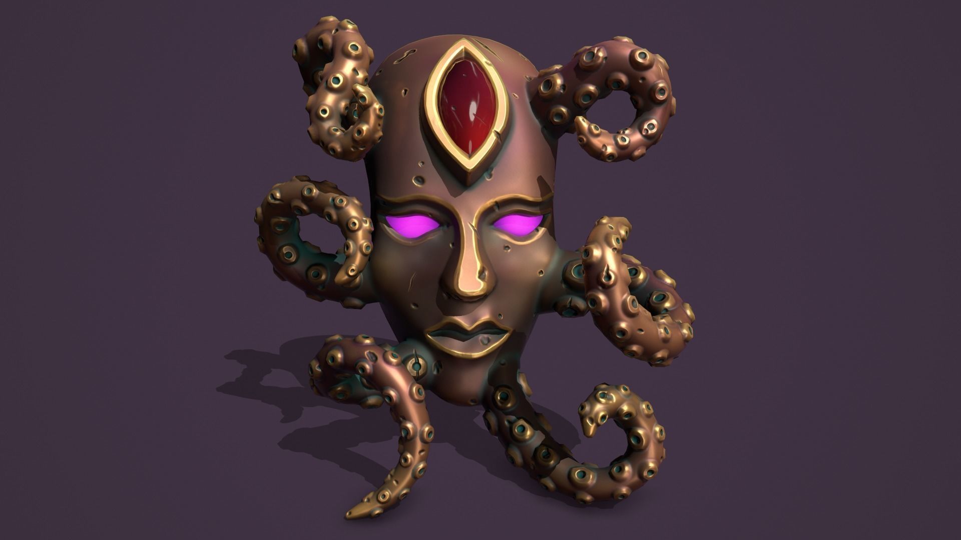 3D model Octopus mask VR / AR / low-poly | CGTrader