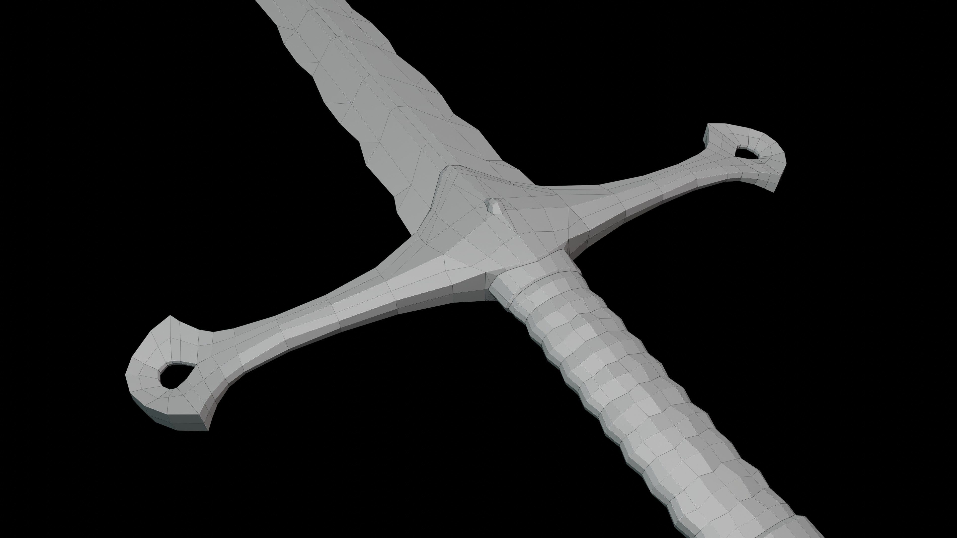 Stylized Swords Weapon PBR low-poly game ready free VR / AR / low-poly ...