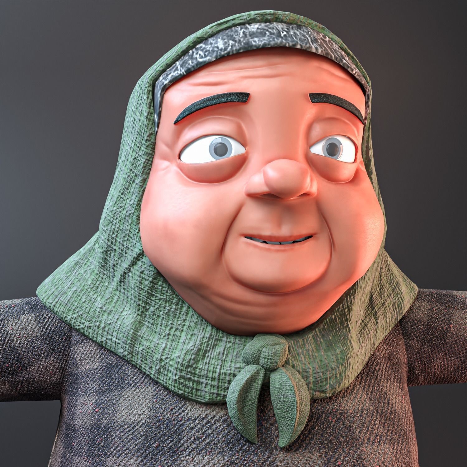 3D model Cartoonish Grandma VR / AR / low-poly | CGTrader