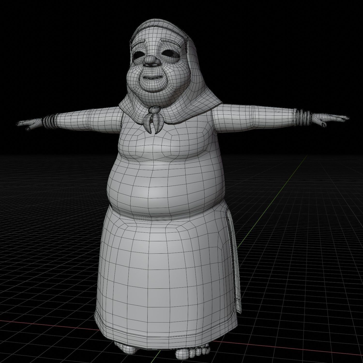 3D model Cartoonish Grandma VR / AR / low-poly | CGTrader