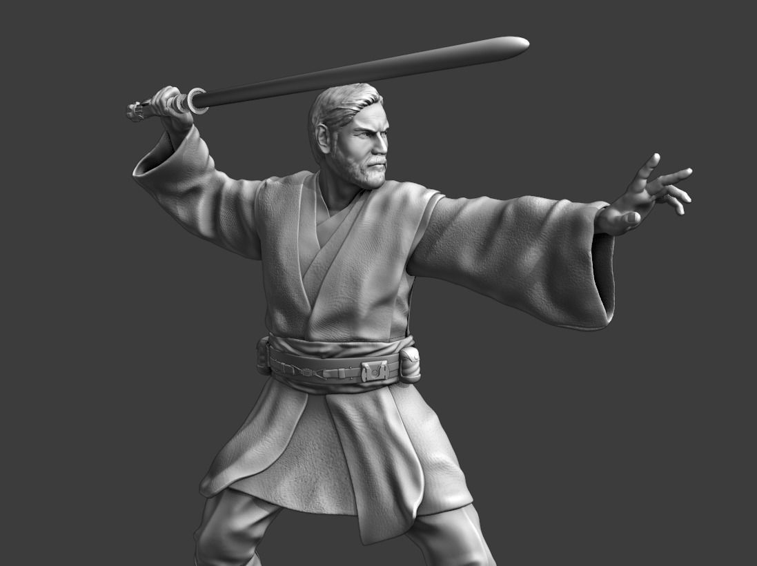 Obi Wan Kenobi 3D model 3D printable | CGTrader