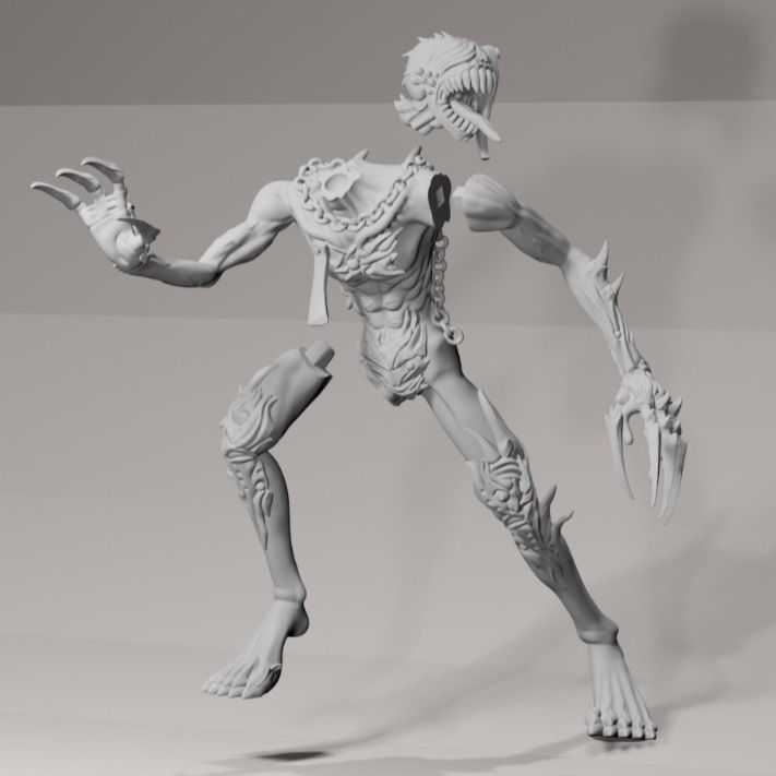 Malformed Revenant a 75mm printable gaming miniature 3D model 3D ...