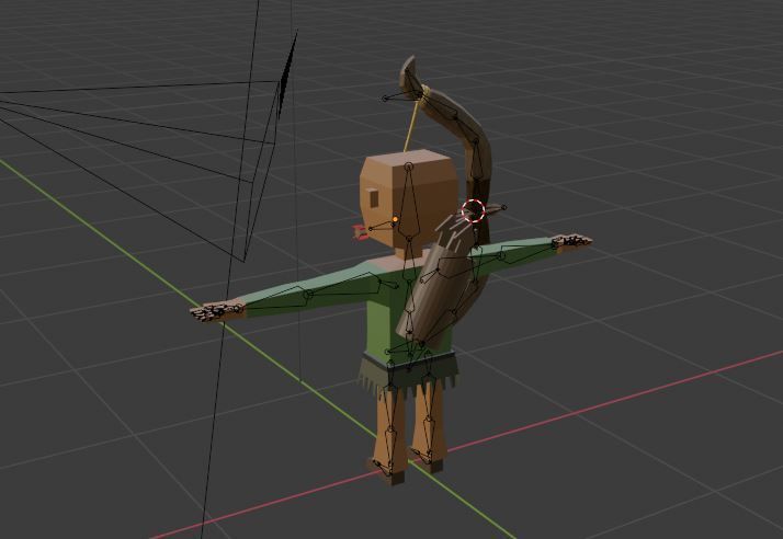 3D model Low-Poly archer bow arrow Low-poly 3D model VR / AR / low-poly ...