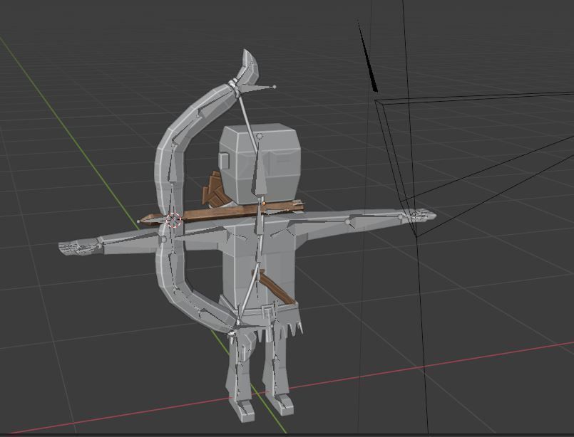 3D model Low-Poly archer bow arrow Low-poly 3D model VR / AR / low-poly ...