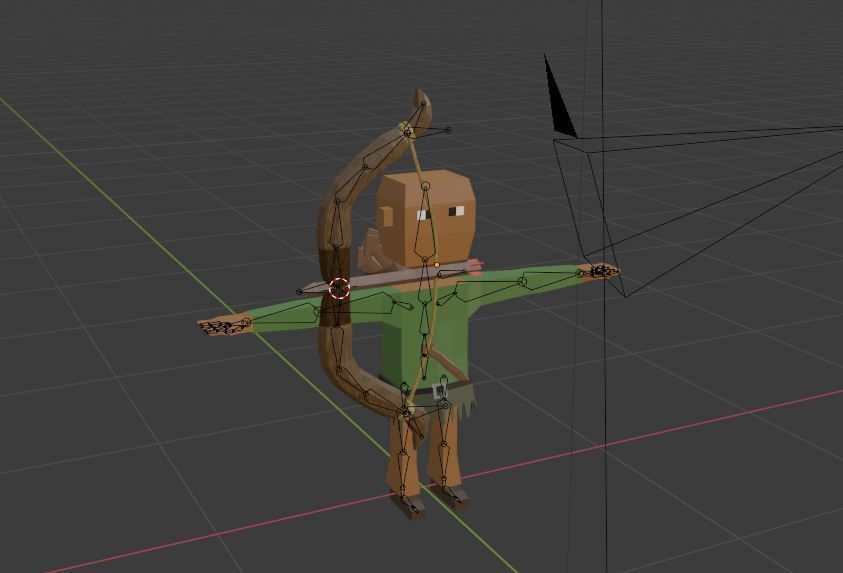 3D model Low-Poly archer bow arrow Low-poly 3D model VR / AR / low-poly ...