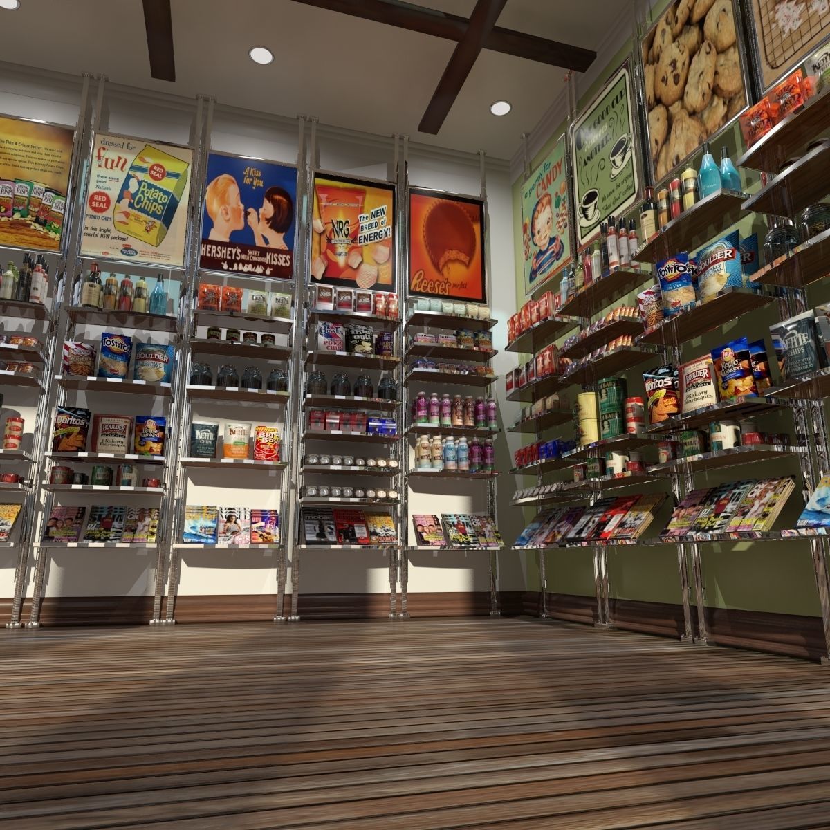 Grocery - Convenient Store Scene 3D model | CGTrader