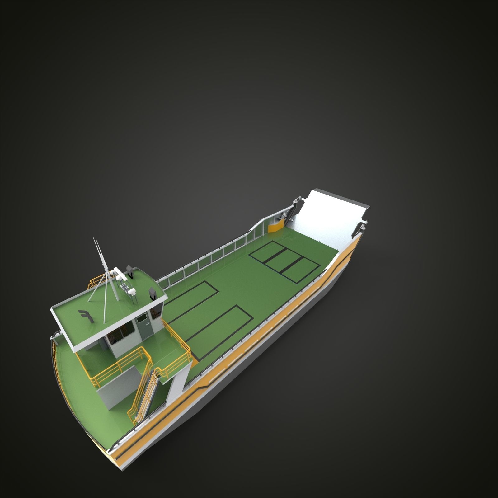LCT 2 ferry boat 3D model | CGTrader