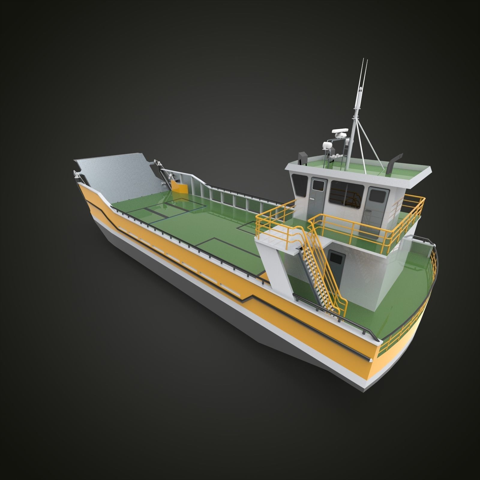 LCT 2 ferry boat 3D model | CGTrader