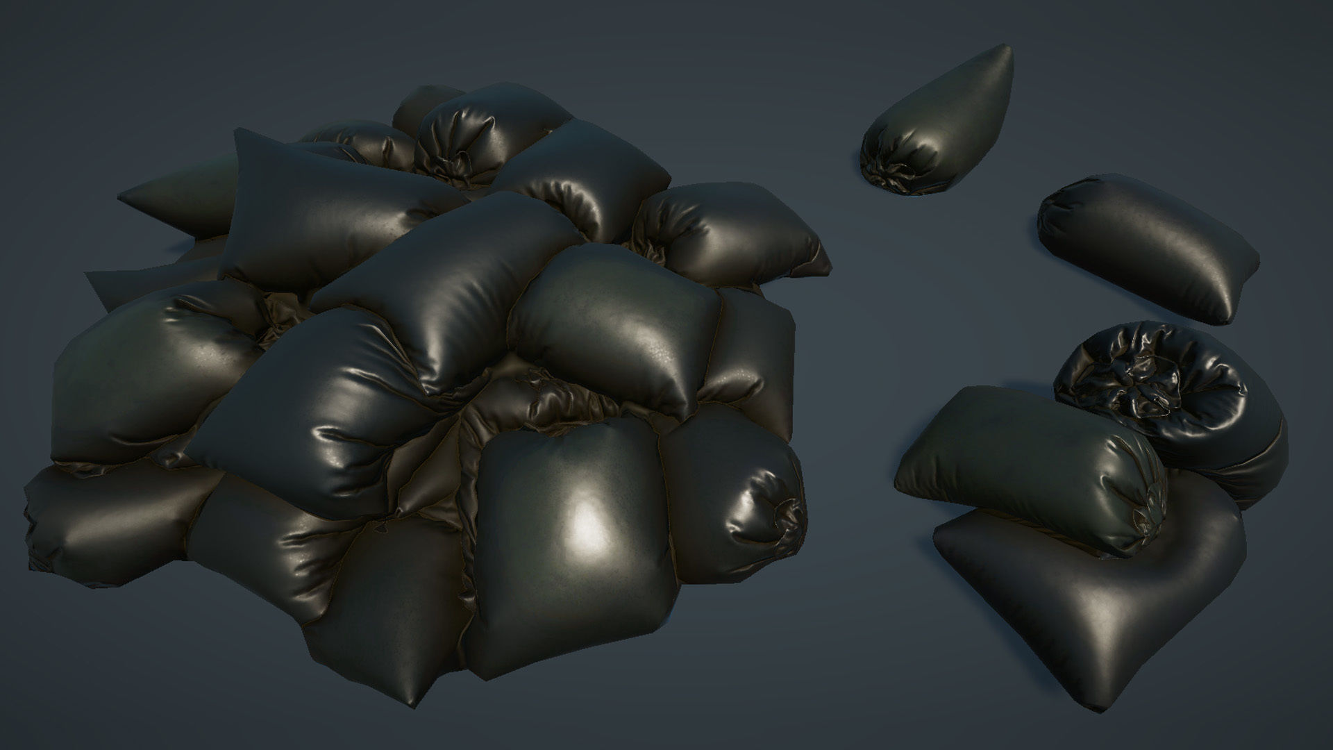 3D model PBR Trash bags v1 VR / AR / low-poly | CGTrader