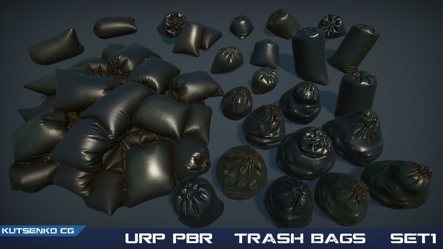 3D model PBR Trash bags v1 VR / AR / low-poly | CGTrader