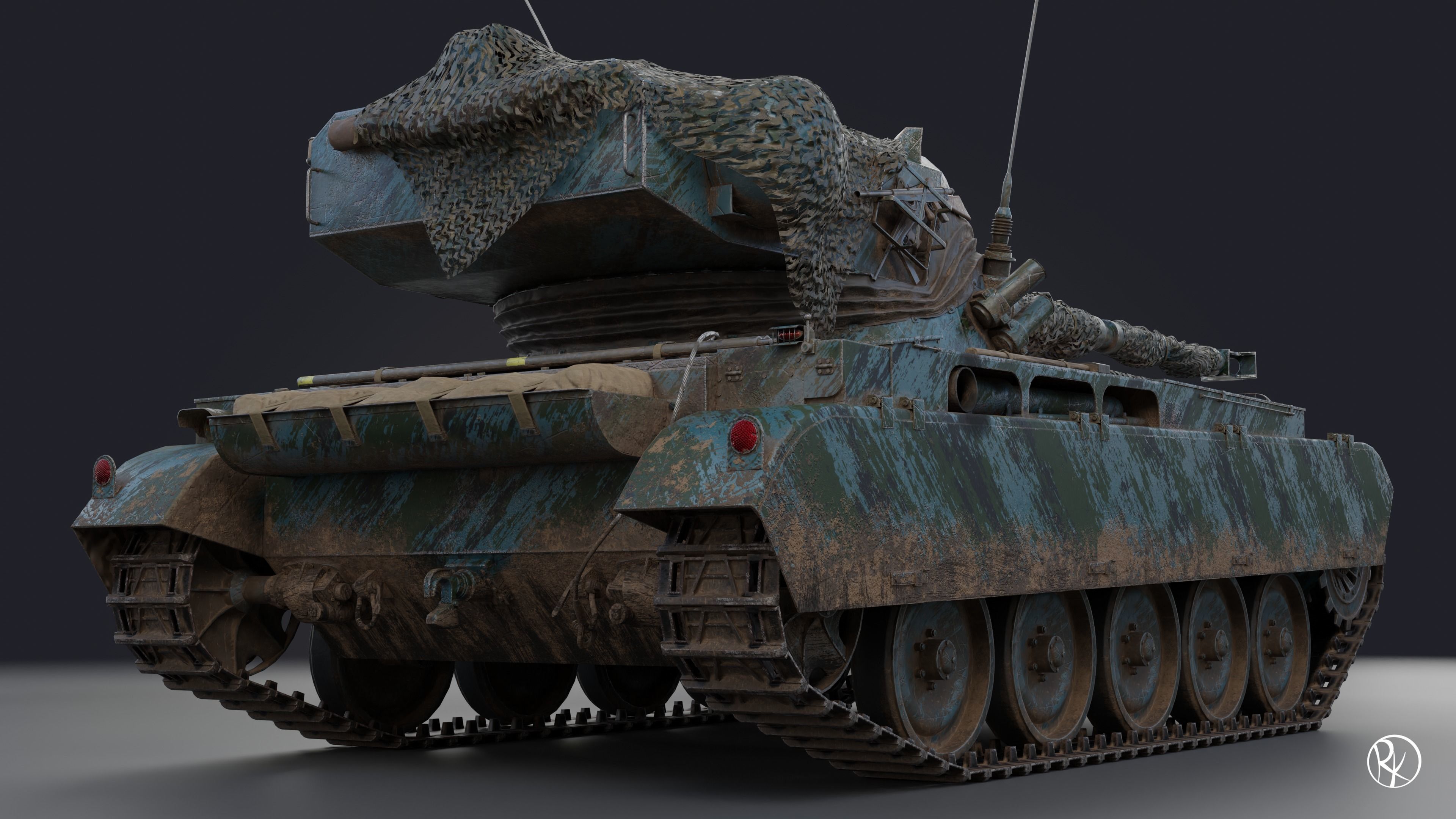AMX-13 90 PBR Model 3D model | CGTrader