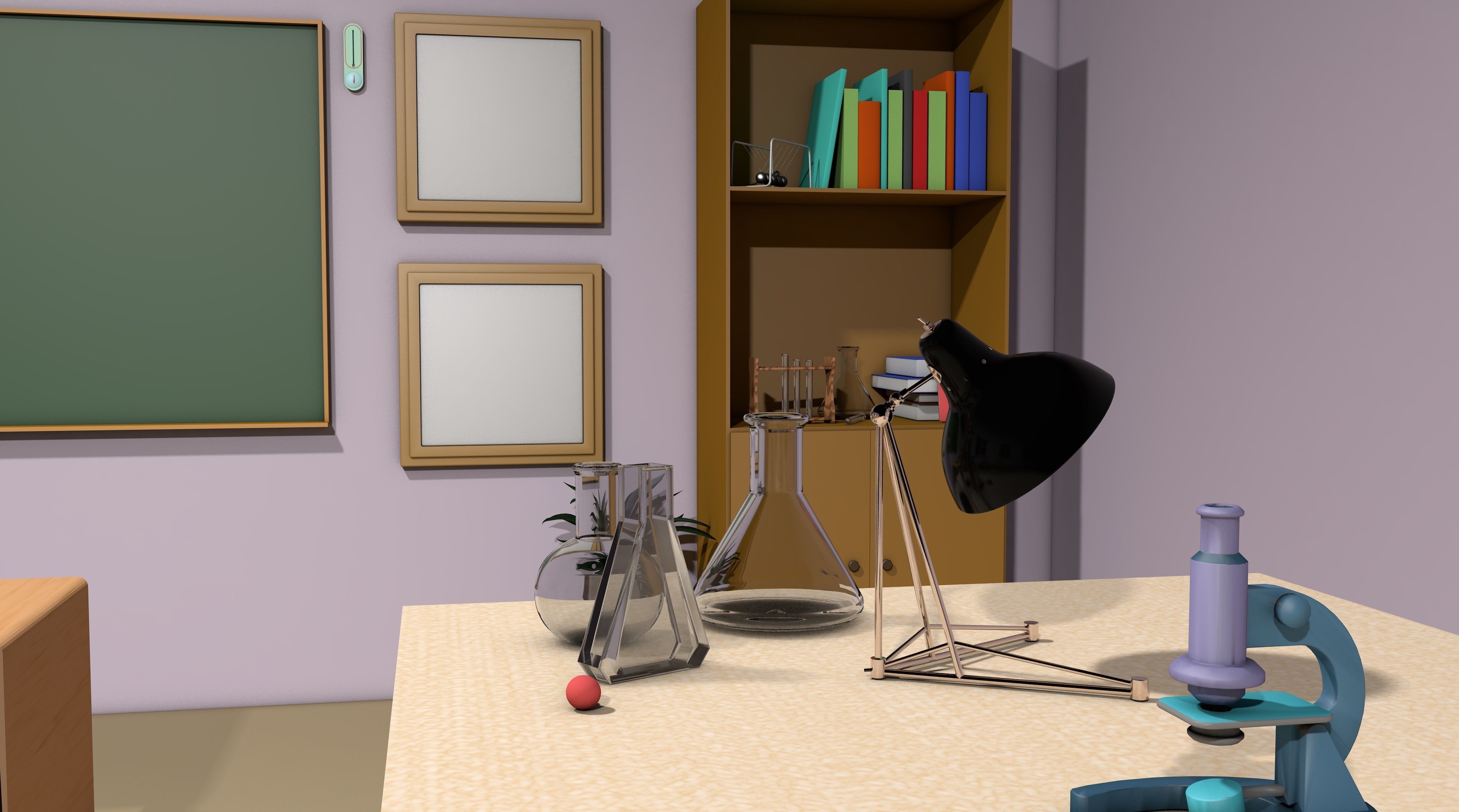 Physics room and laboratory free 3D model | CGTrader