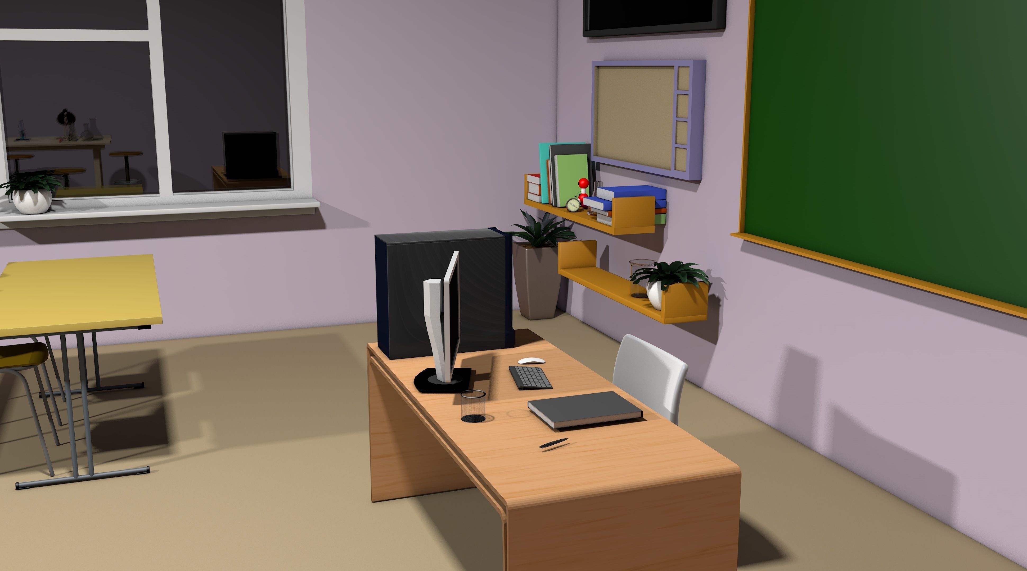 Physics room and laboratory free 3D model | CGTrader