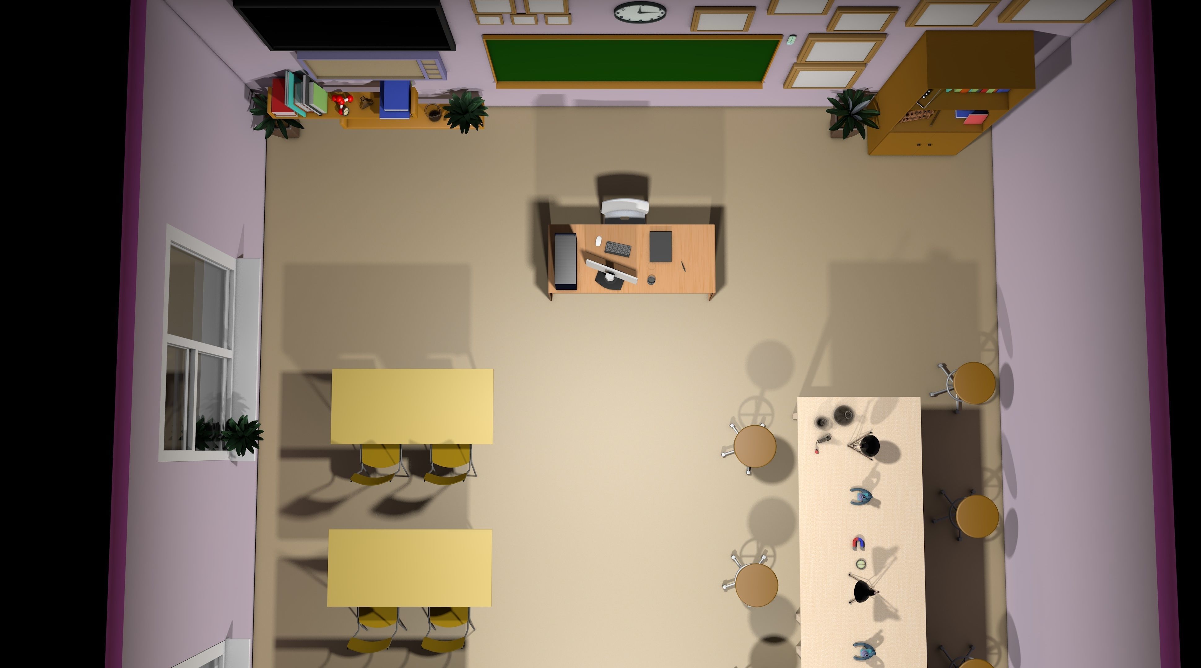 Physics room and laboratory free 3D model | CGTrader