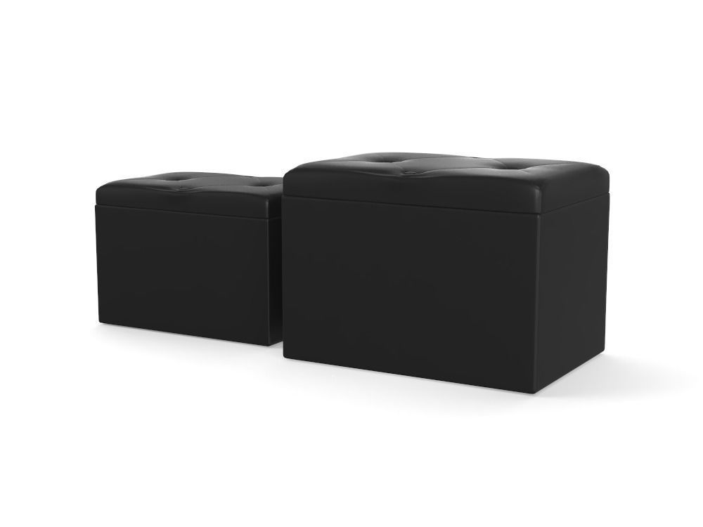 3D model Set trunk PBR low-poly storage ottoman VR / AR / low-poly ...