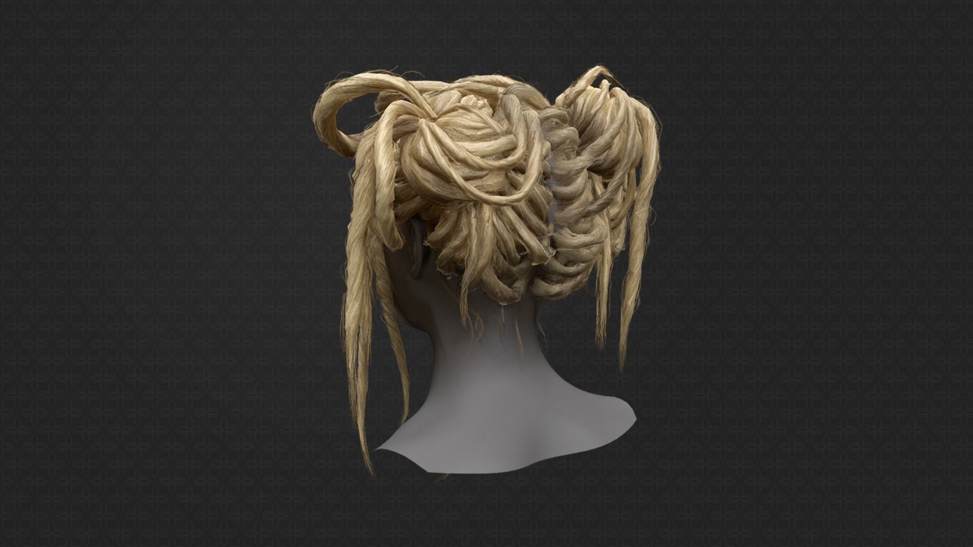3D model Two buns dreads VR / AR / low-poly | CGTrader