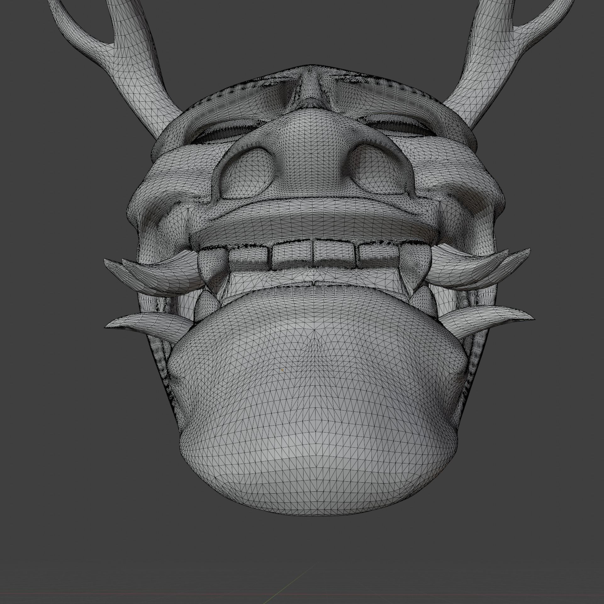 Mask Japanese style ninja mask face mask decoration samurai 3D model ...