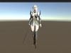 3D model Silvia female elf in armor VR / AR / low-poly rigged animated ...