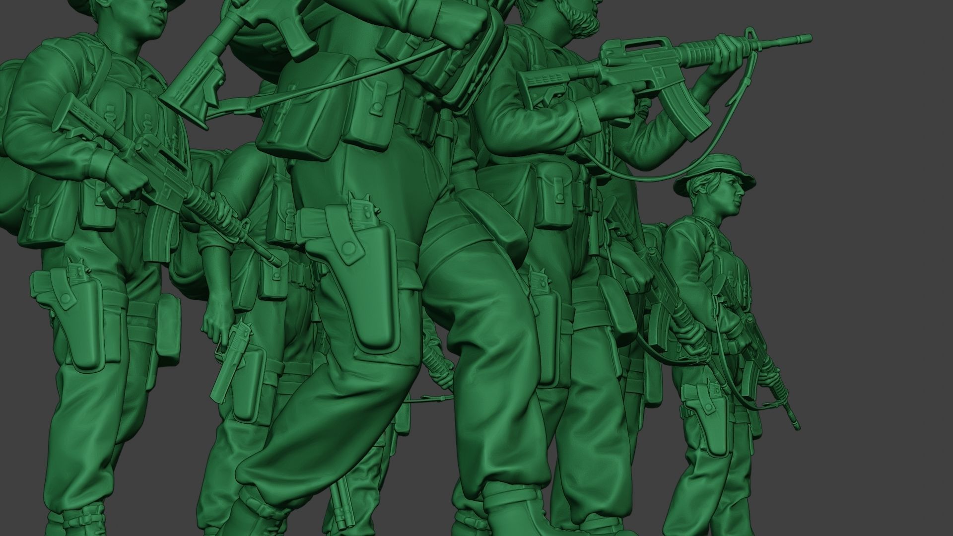 Modern Jungle Soldiers MJS1 Pack 4 3D Model Collection | CGTrader