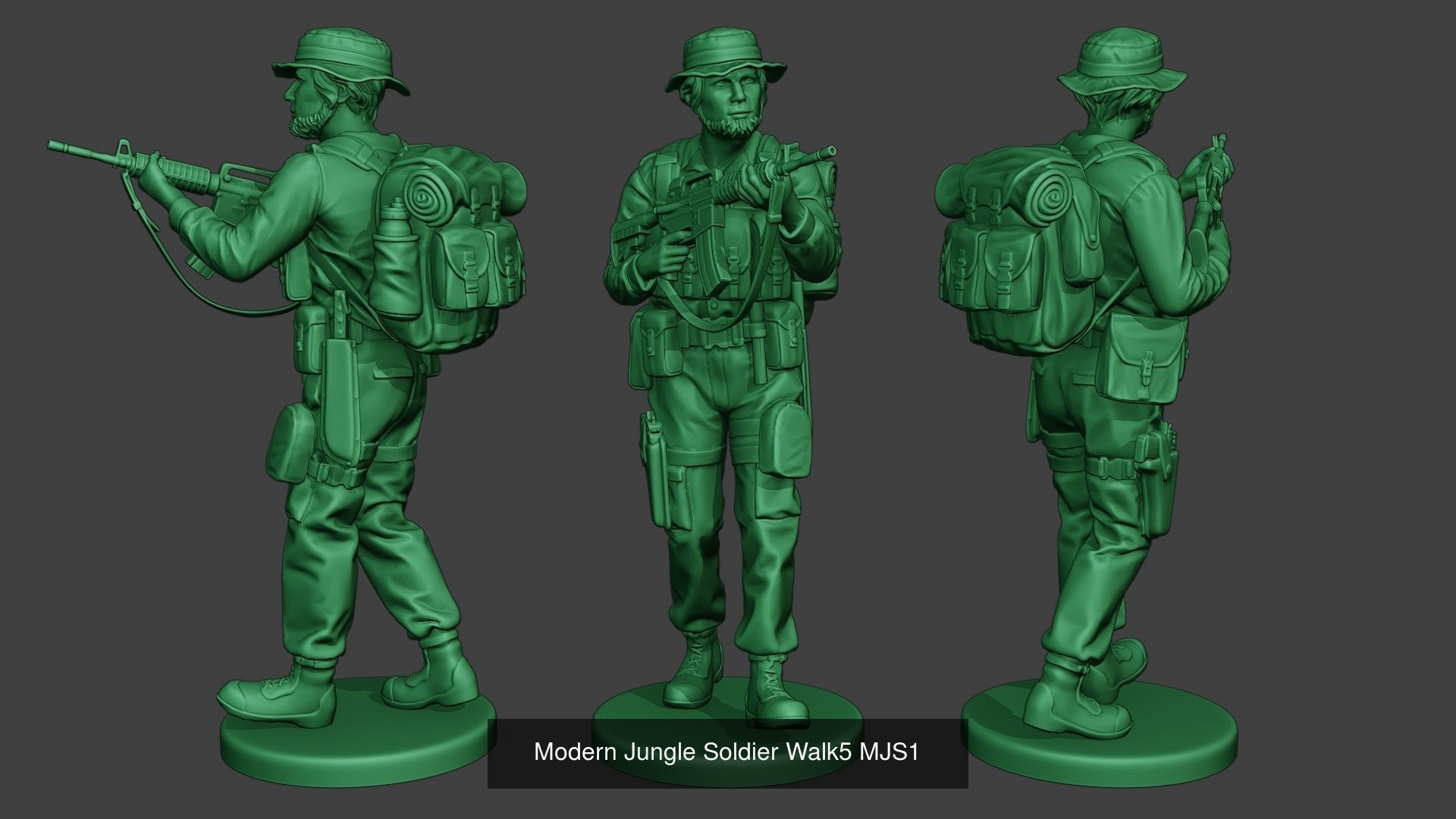 Modern Jungle Soldiers MJS1 Pack 4 3D Model Collection | CGTrader