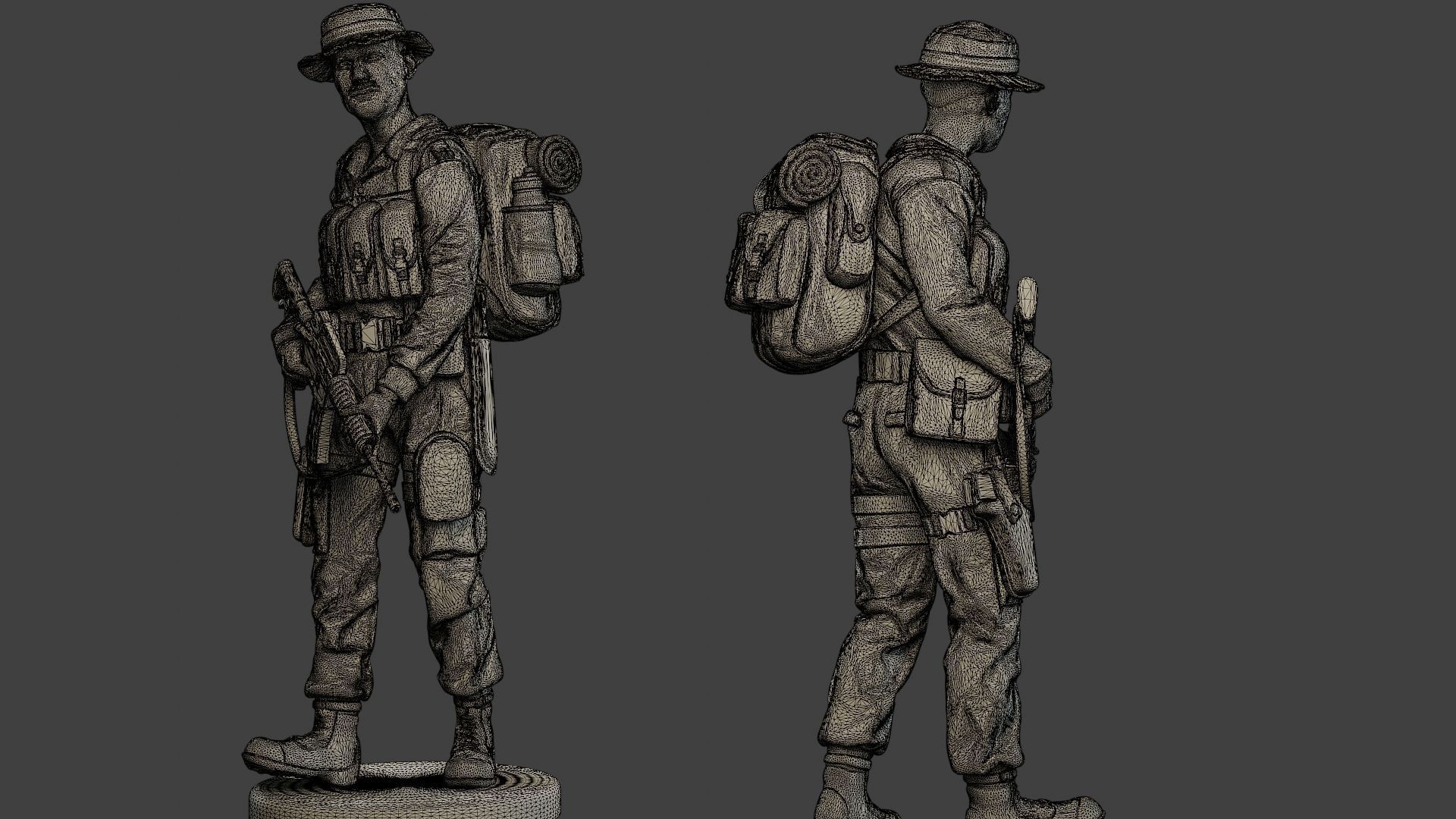 Modern Jungle Soldiers MJS1 Pack 4 3D Model Collection | CGTrader