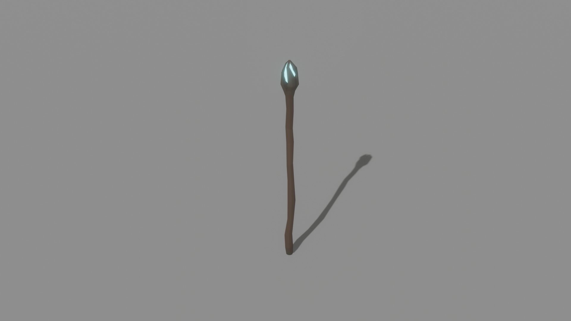 3D model Stylized Wizard Wooden Staff Of Light VR / AR / low-poly ...
