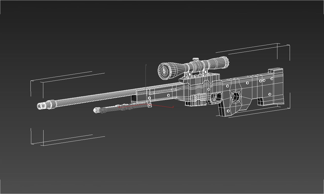 3D model AWP Sniper Rifle Low Poly 3d Model VR / AR / low-poly | CGTrader