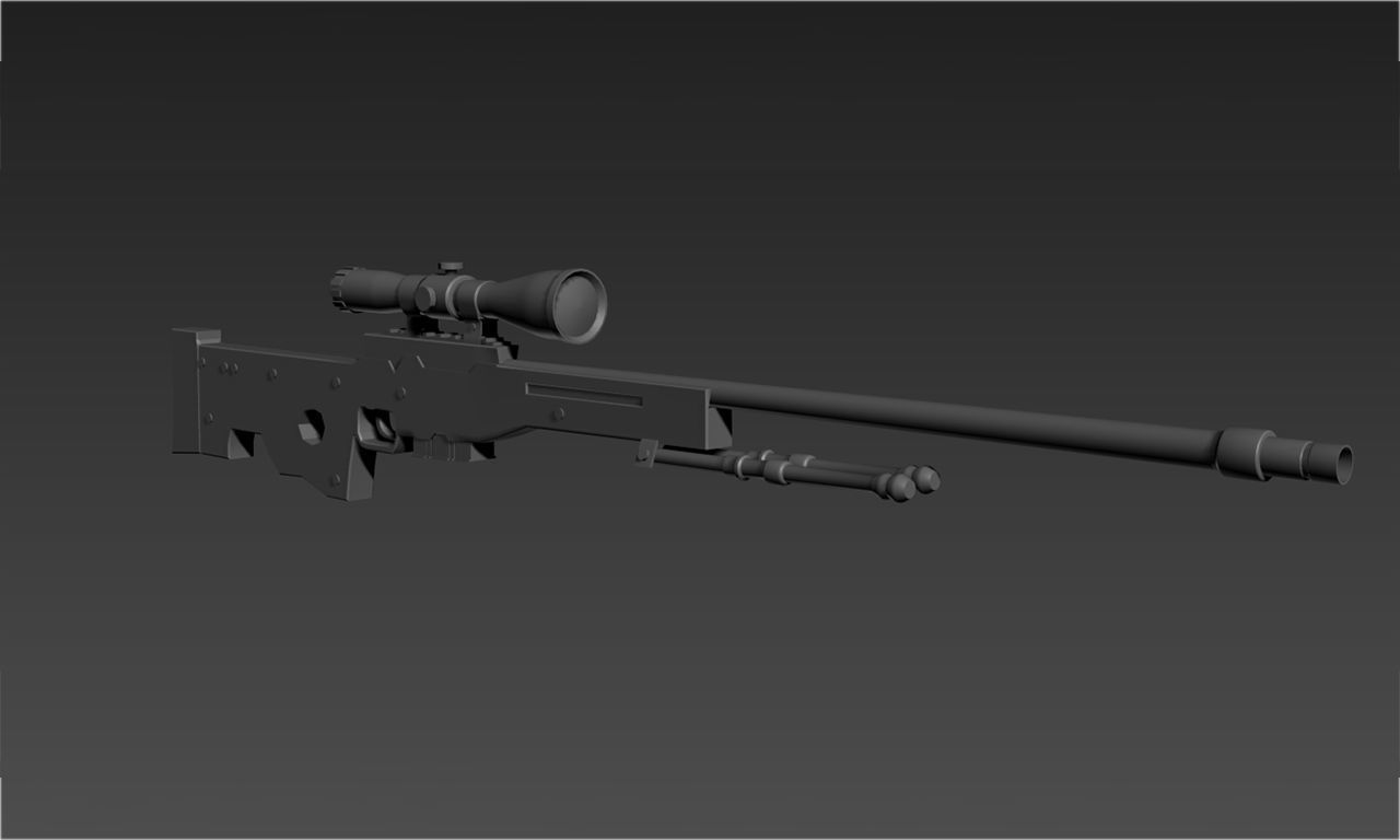 3D model AWP Sniper Rifle Low Poly 3d Model VR / AR / low-poly | CGTrader