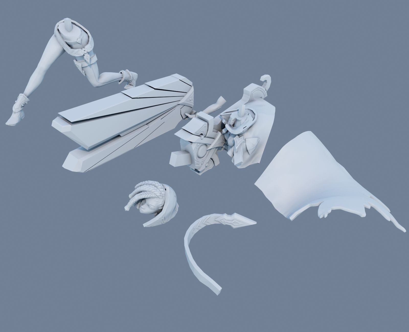 Senna League of Legends 3D print model free 3D model 3D printable ...