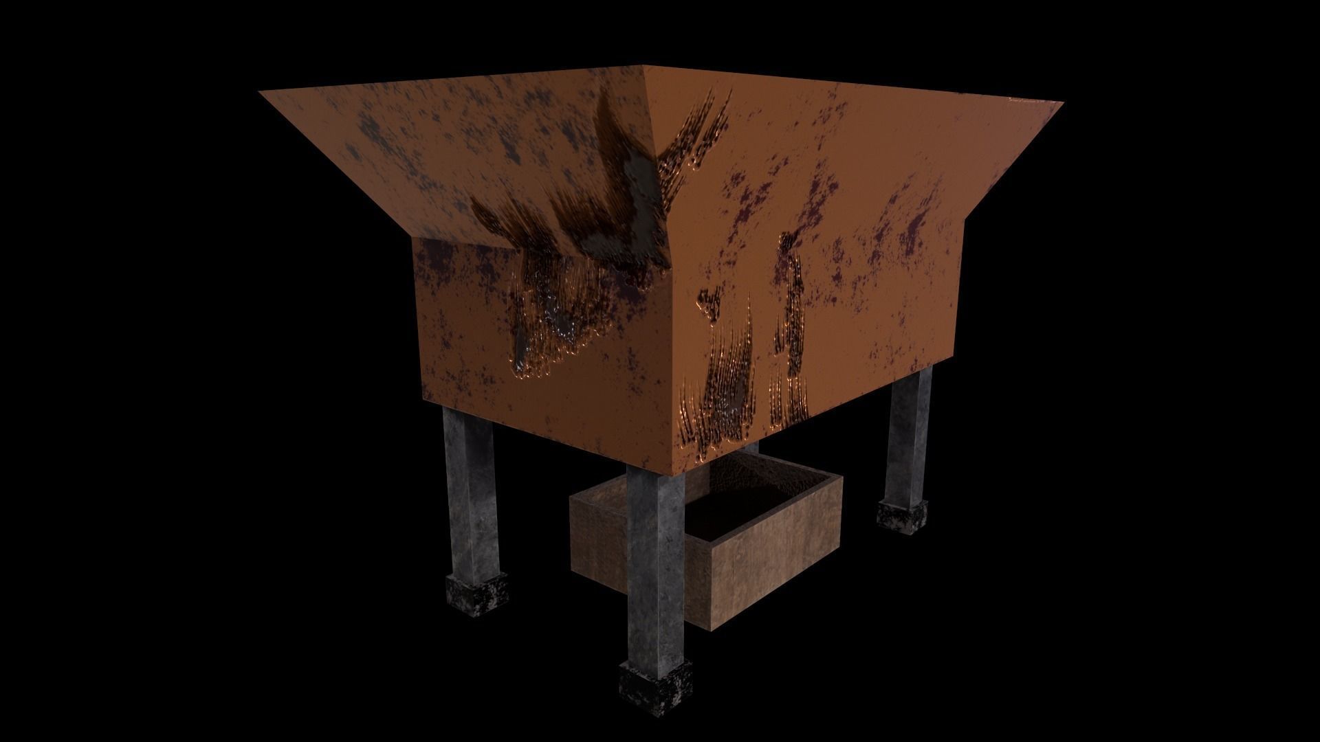 3D model Old Shredder - PBR Game Ready - Low-poly 3D model VR / AR ...