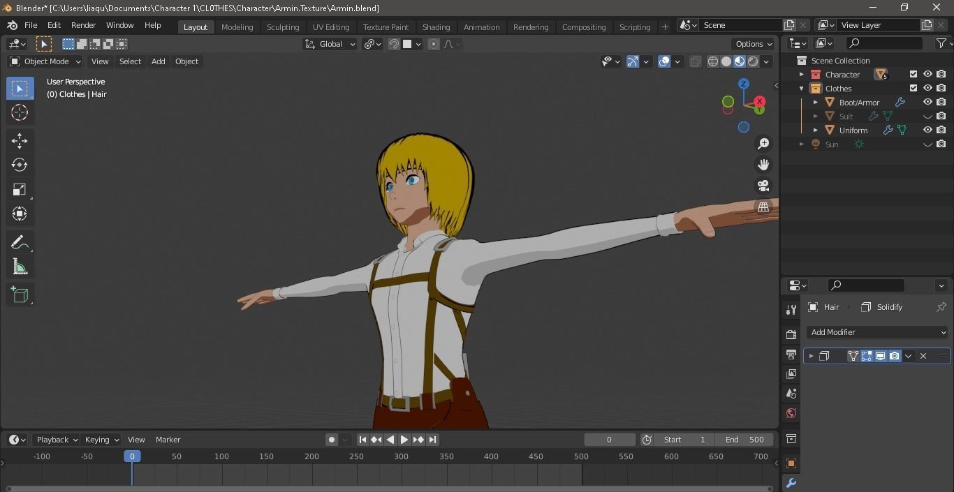 Armin AttackOnTitian free 3D model | CGTrader