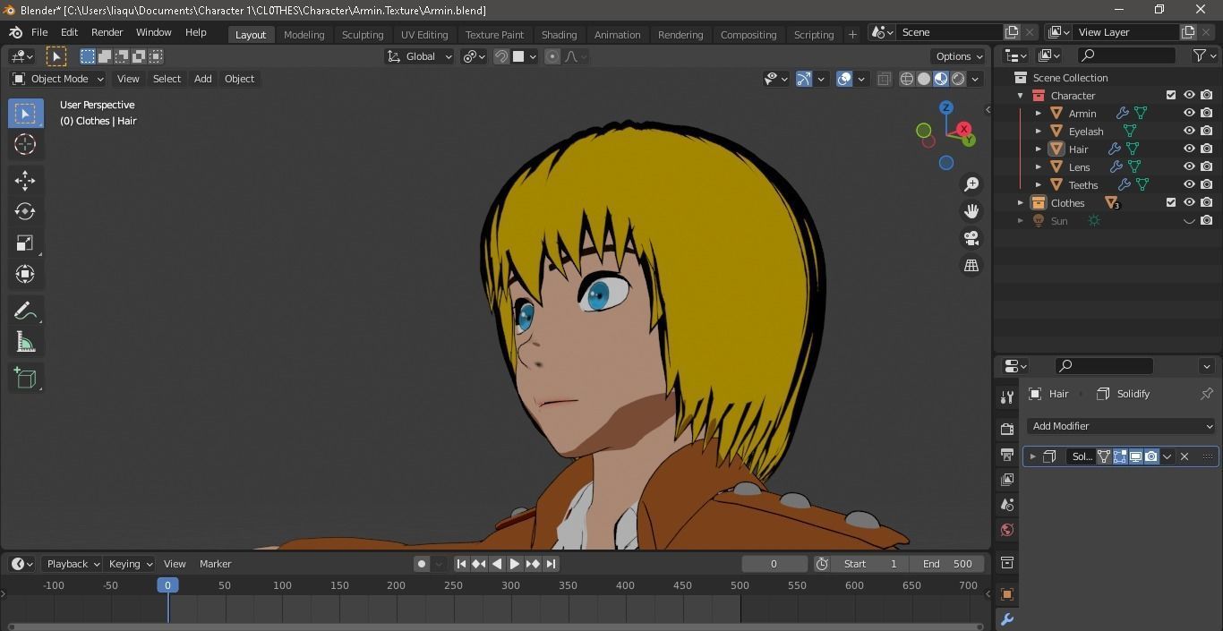 Armin AttackOnTitian free 3D model | CGTrader