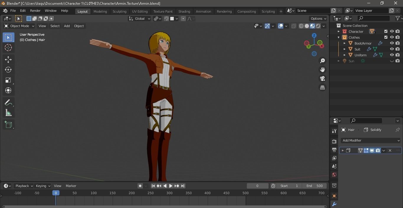 Armin AttackOnTitian free 3D model | CGTrader