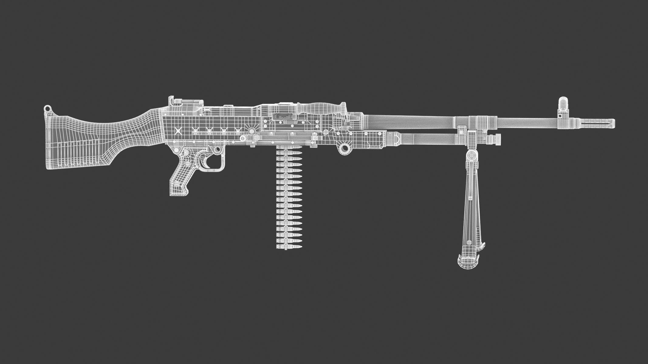 FN MAG Machine Gun 3D model | CGTrader