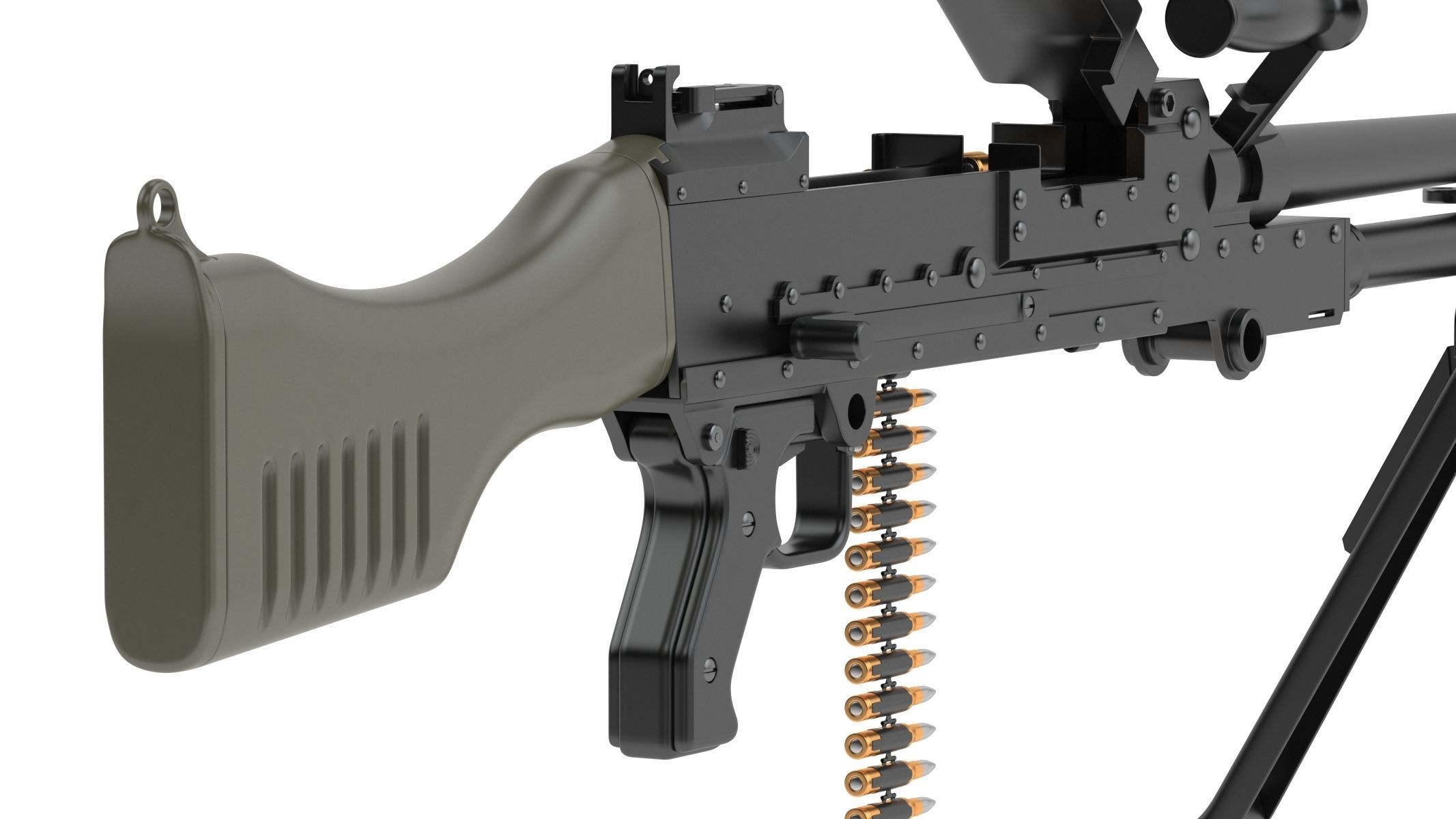 FN MAG Machine Gun 3D model | CGTrader