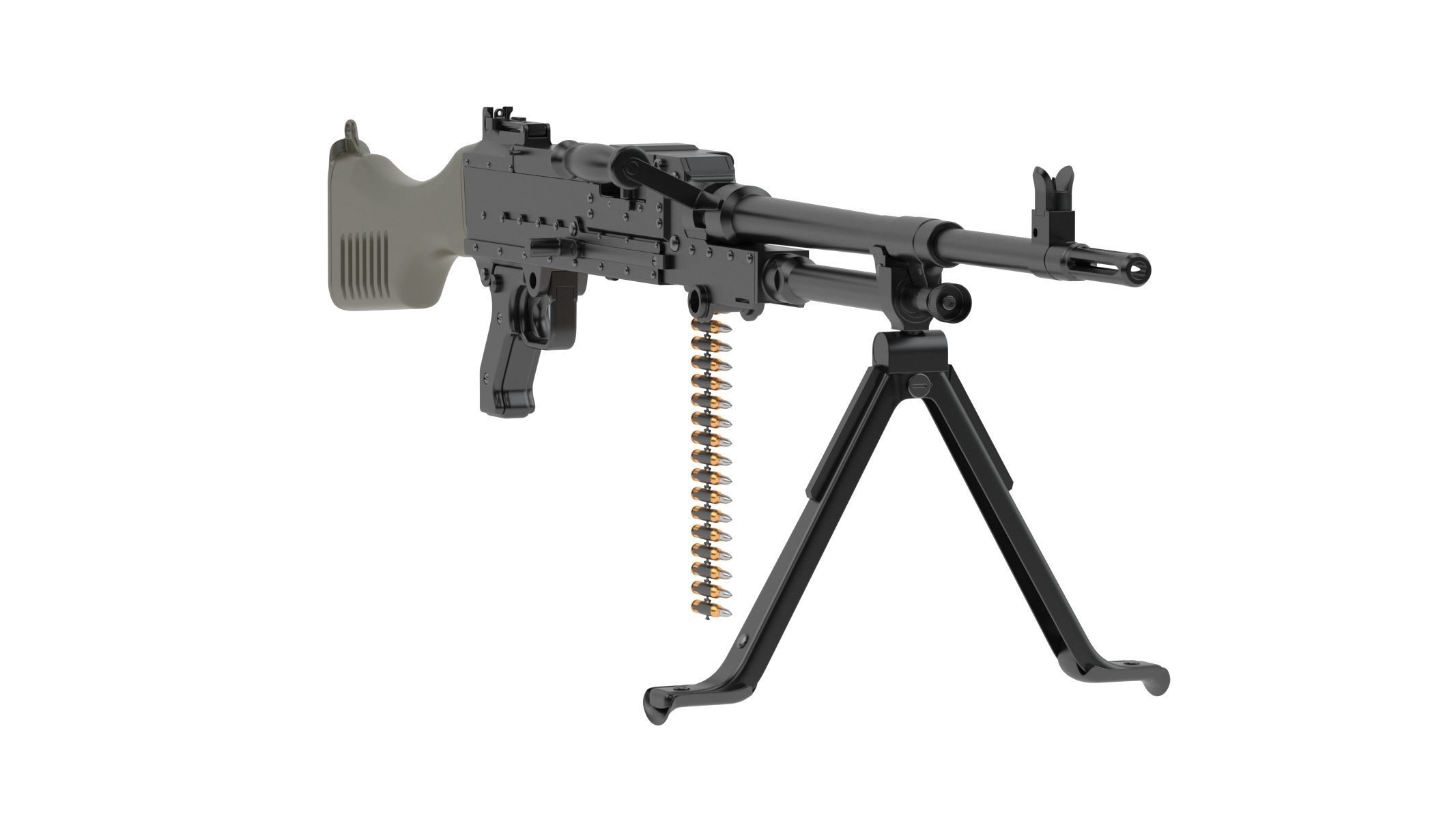 FN MAG Machine Gun 3D model | CGTrader