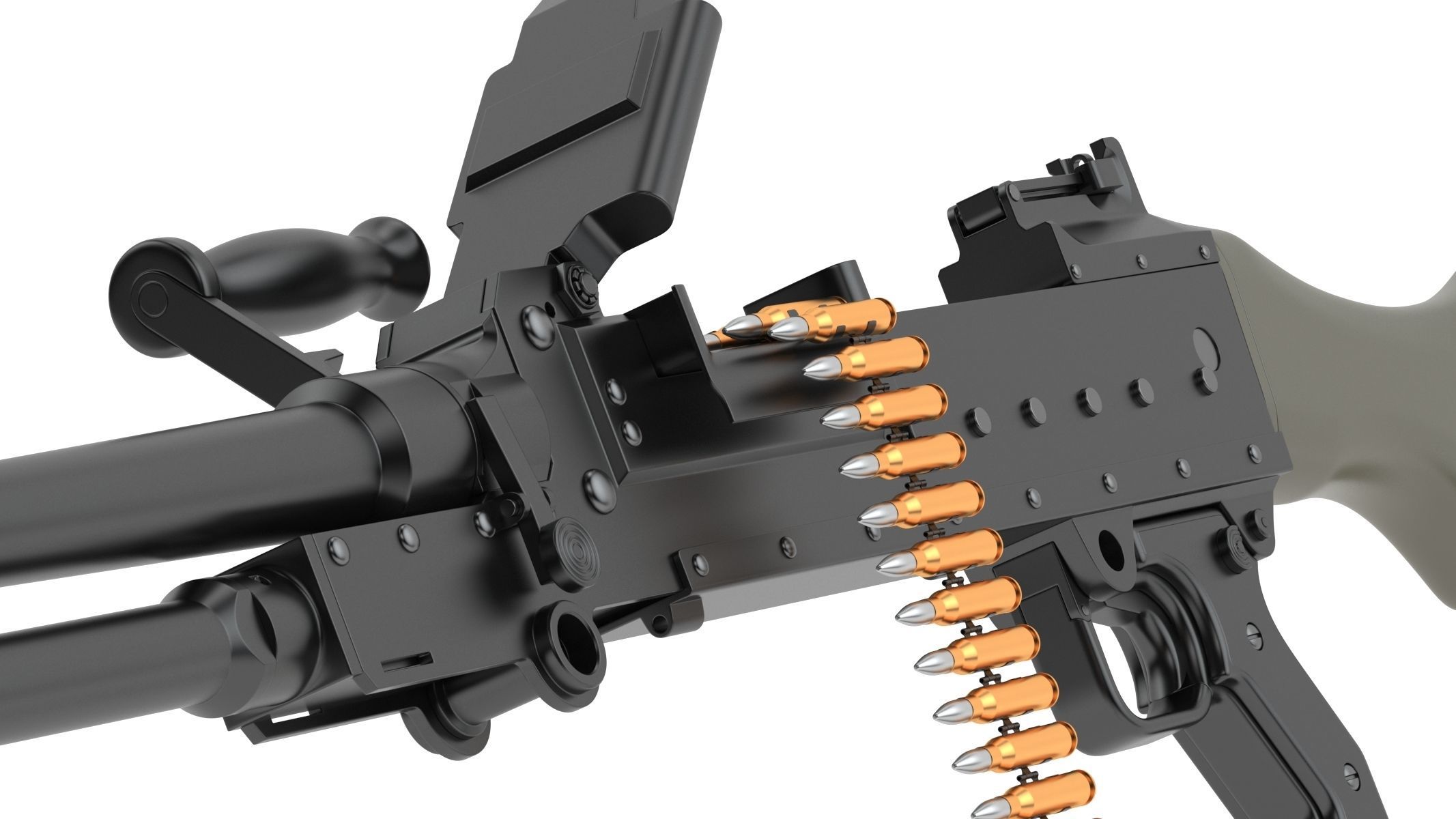 FN MAG Machine Gun 3D model | CGTrader