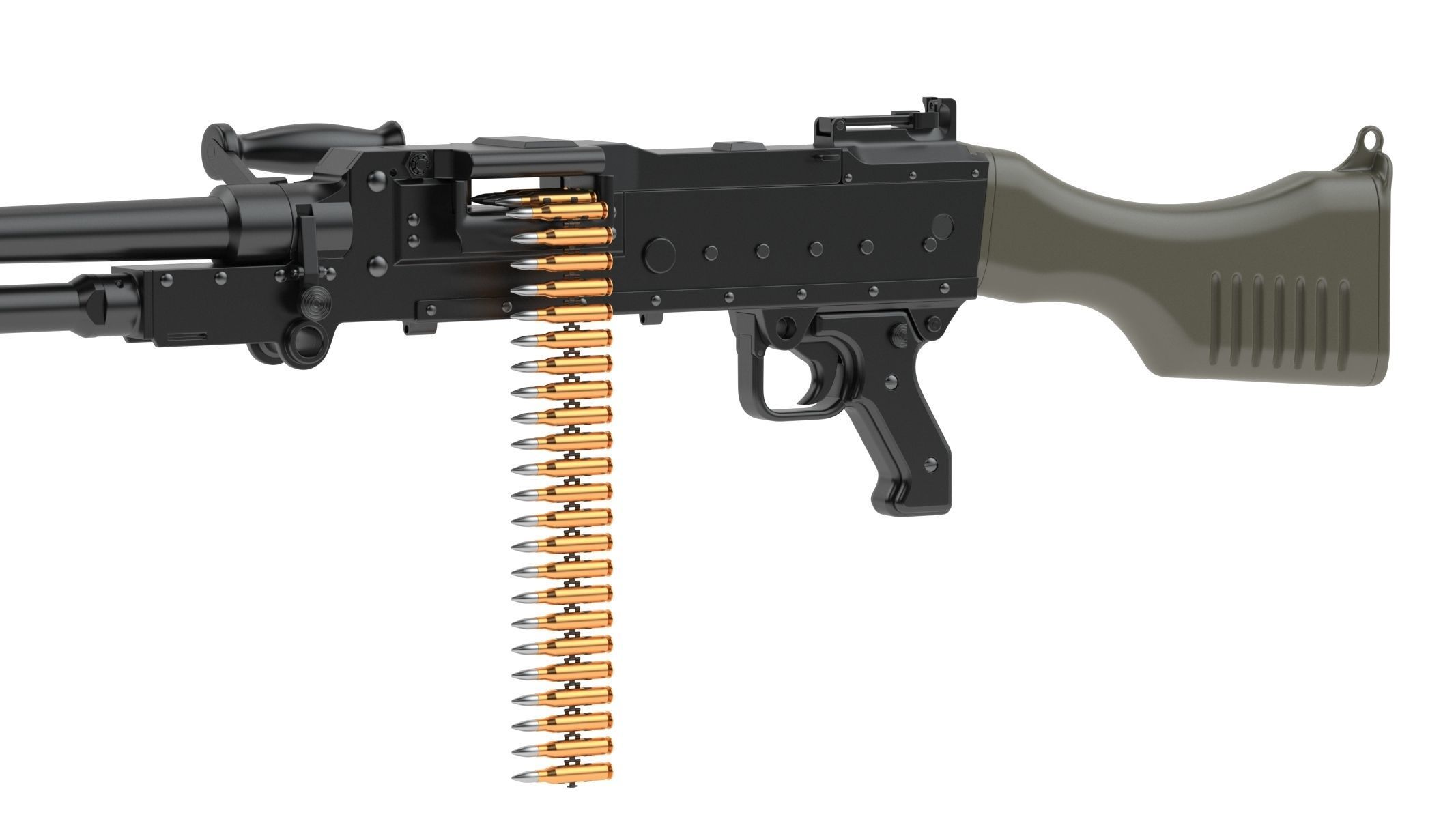 FN MAG Machine Gun 3D model | CGTrader