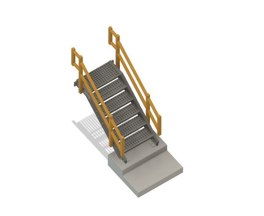 Model Railway Platform Access Steps and Access Gate 3D model 3D ...