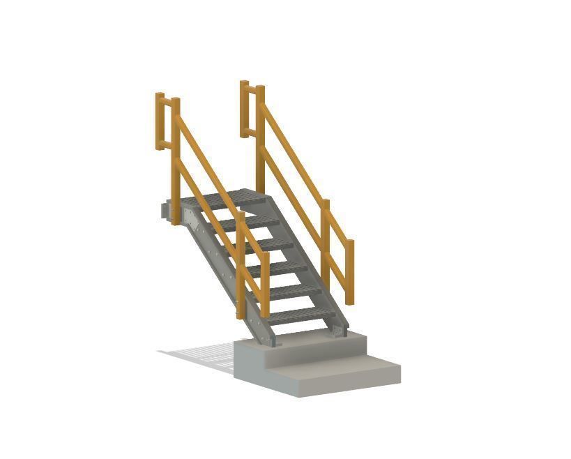 Model Railway Platform Access Steps and Access Gate 3D model 3D ...
