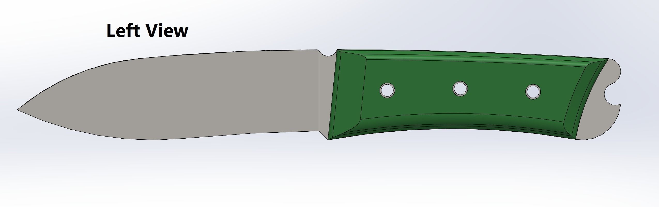 Knife Design 1 - SolidWorks CAD Model 3D model rigged | CGTrader