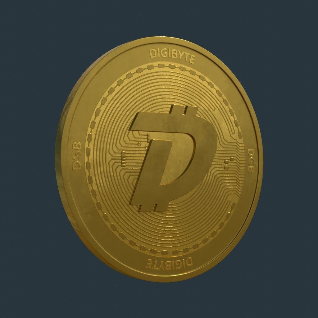 DigiByte DGB - Cryptocurrency Coin 3D model | CGTrader