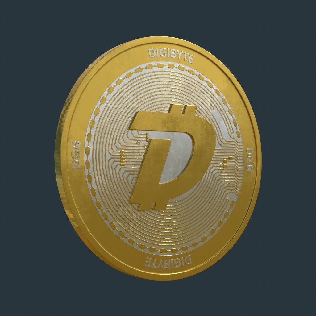 DigiByte DGB - Cryptocurrency Coin 3D model | CGTrader