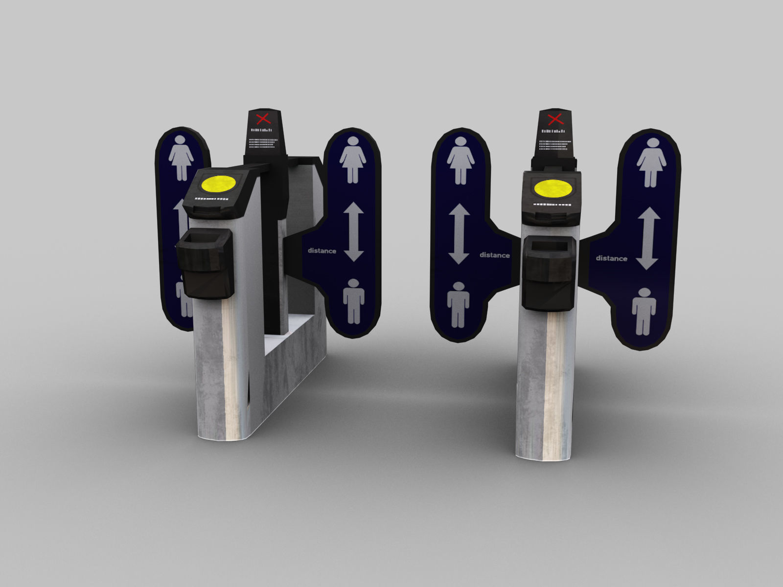 3D model Ticket Gate VR / AR / low-poly | CGTrader