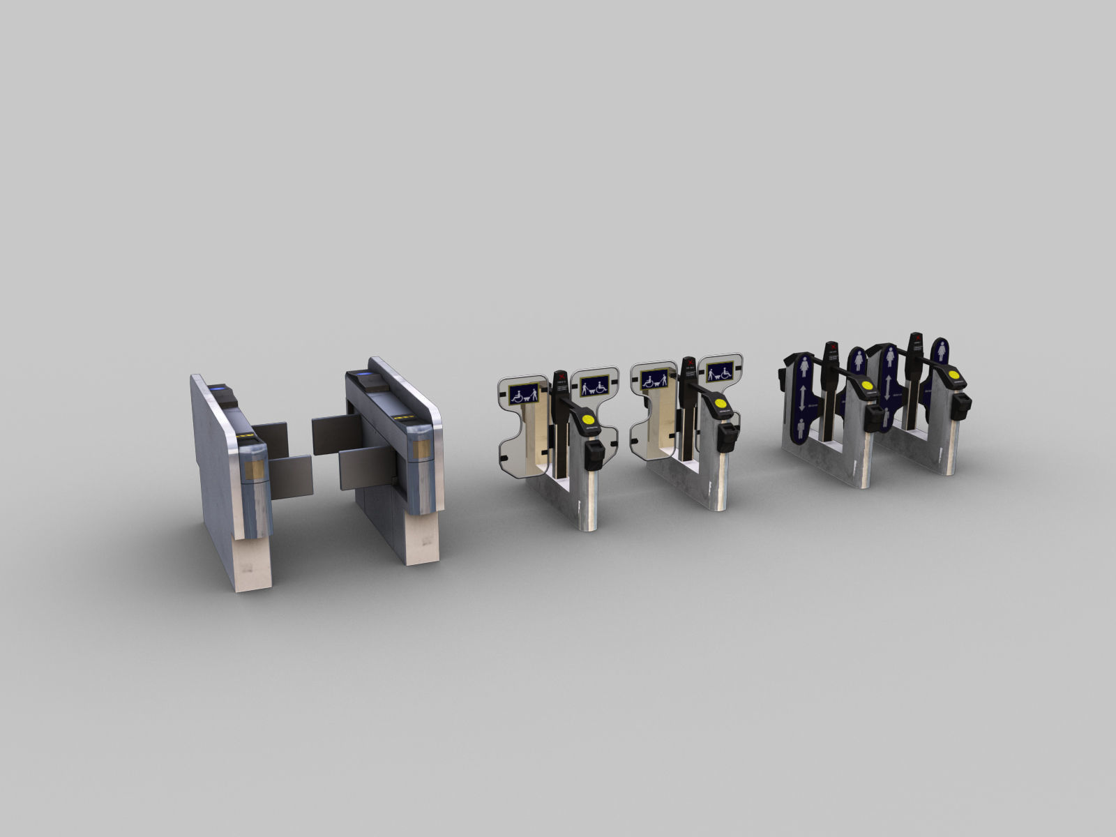 3D model Ticket Gate VR / AR / low-poly | CGTrader