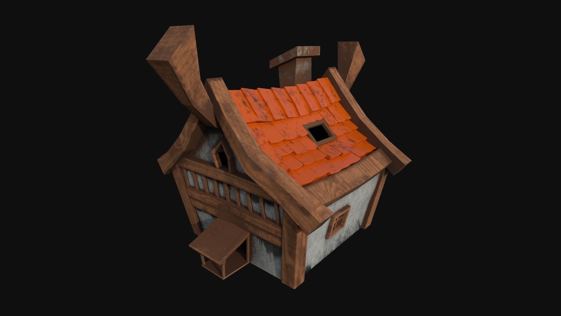 3D model Stylized Medieval Hut VR / AR / low-poly | CGTrader
