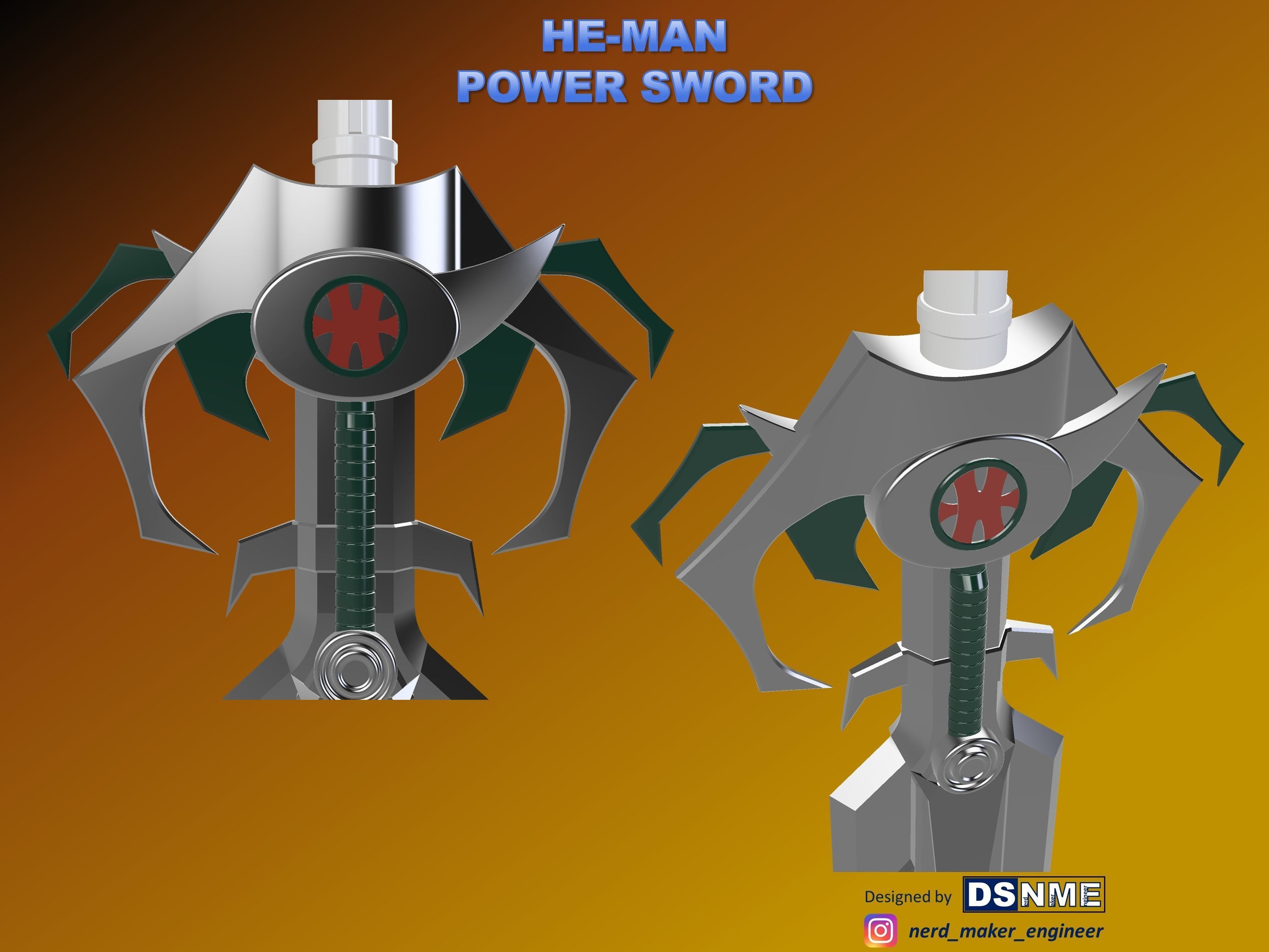 HE-MAN Power Sword 2002 - Life Size 3D model 3D printable | CGTrader