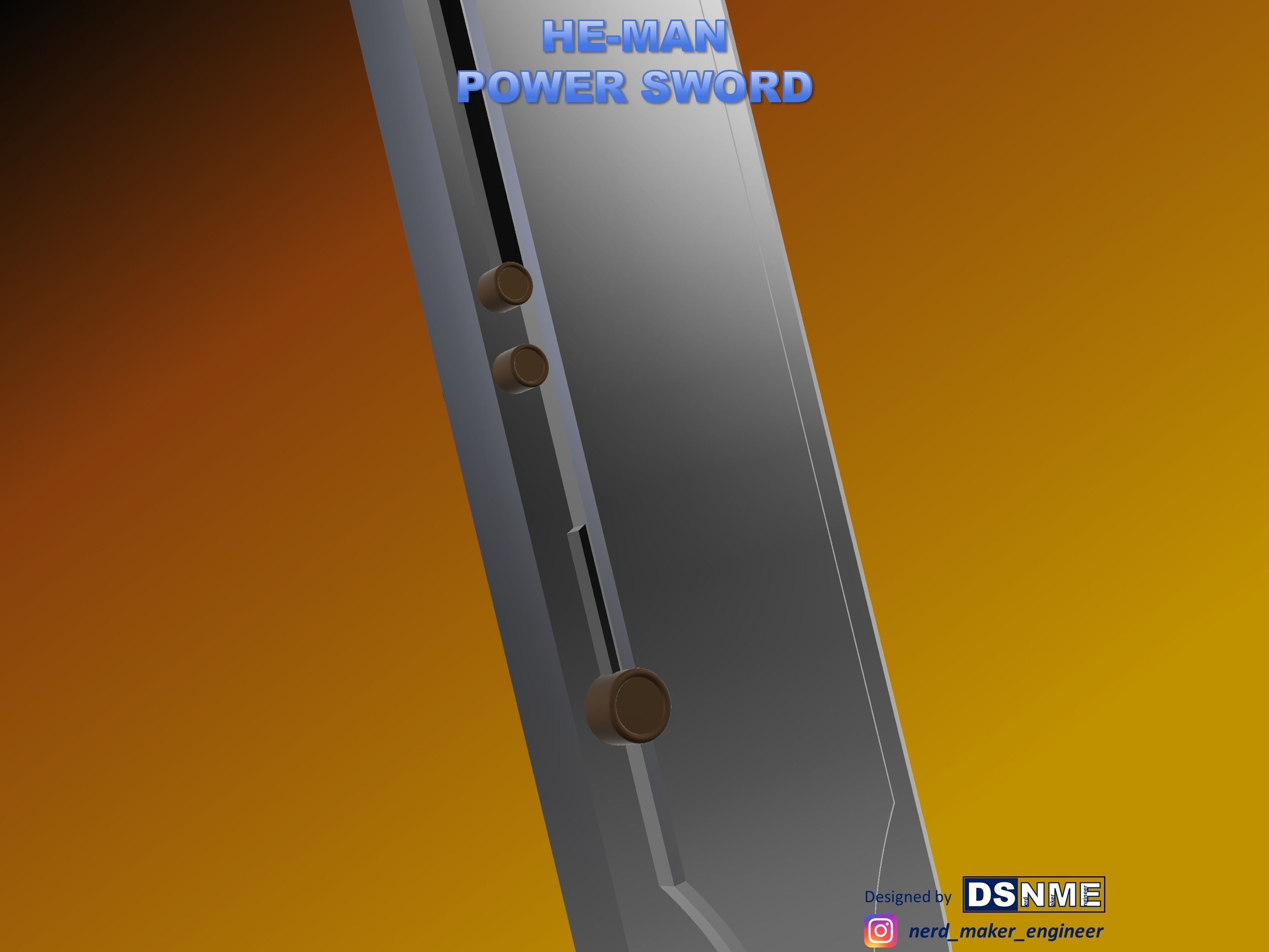 HE-MAN Power Sword 2002 - Life Size 3D model 3D printable | CGTrader