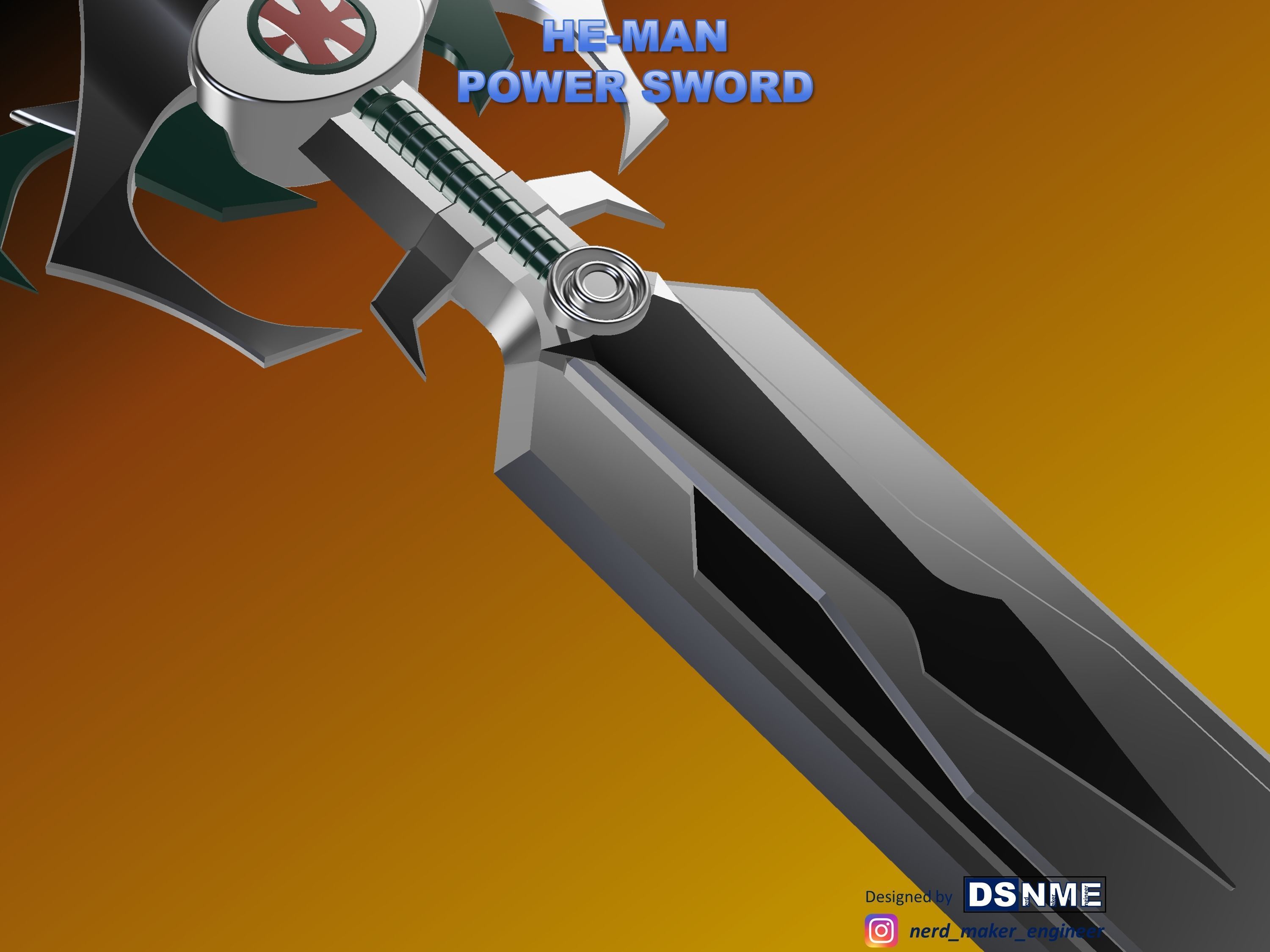 HE-MAN Power Sword 2002 - Life Size 3D model 3D printable | CGTrader