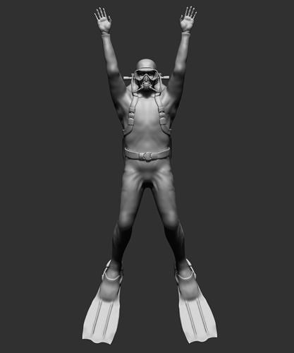 Diver free 3D model | CGTrader